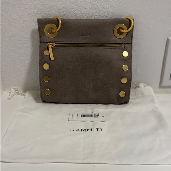 Hammitt | Bags | Hammitt Tony Small Pewter Clutch With Gold Hardware ...